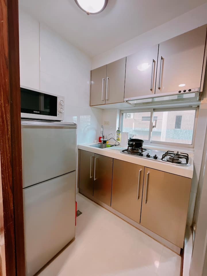 1br Apt W/ Balcony, Kitchen & Elevator | Near Mrt - Taipéi