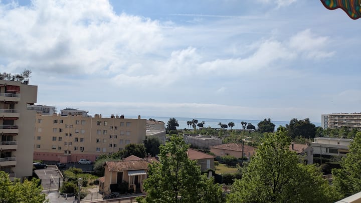Sunny One-bedroom Flat With Stunning Sea Views - Cagnes-sur-Mer