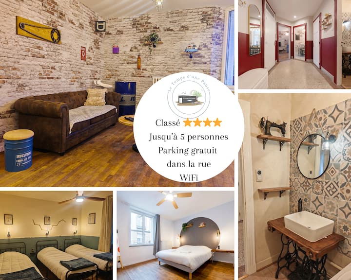 L'atelier Appartement Classé 4* Jusquà 5 Personnes - Metz
