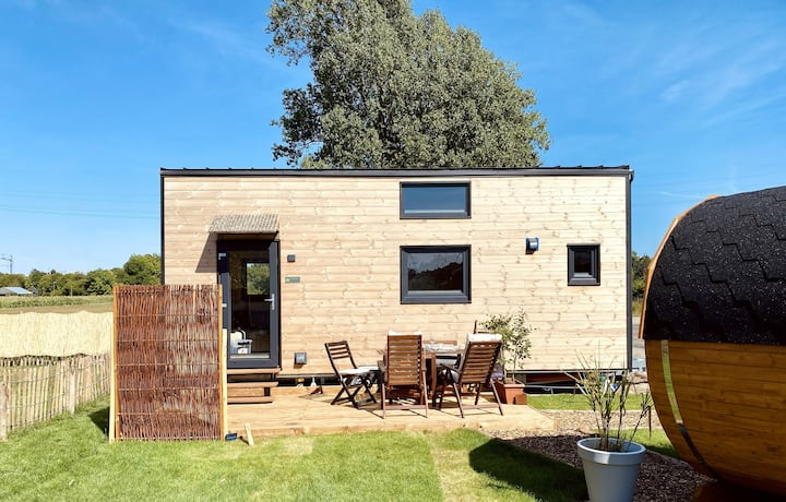 Tiny House "Sonnenuntergang" Mit Fasssauna - Augsburg