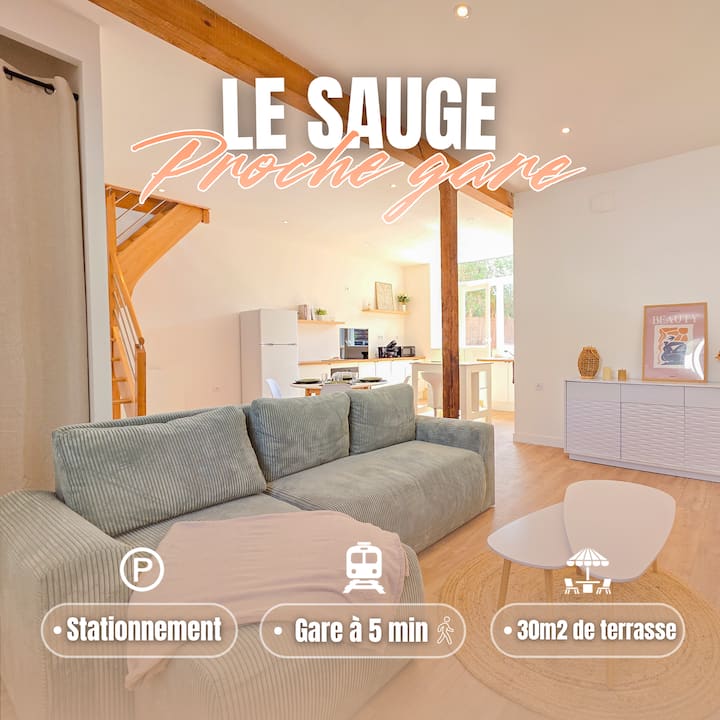 Le Sauge • 5 Min Gare, Terrasse & Stationnement - Saint-Brieuc