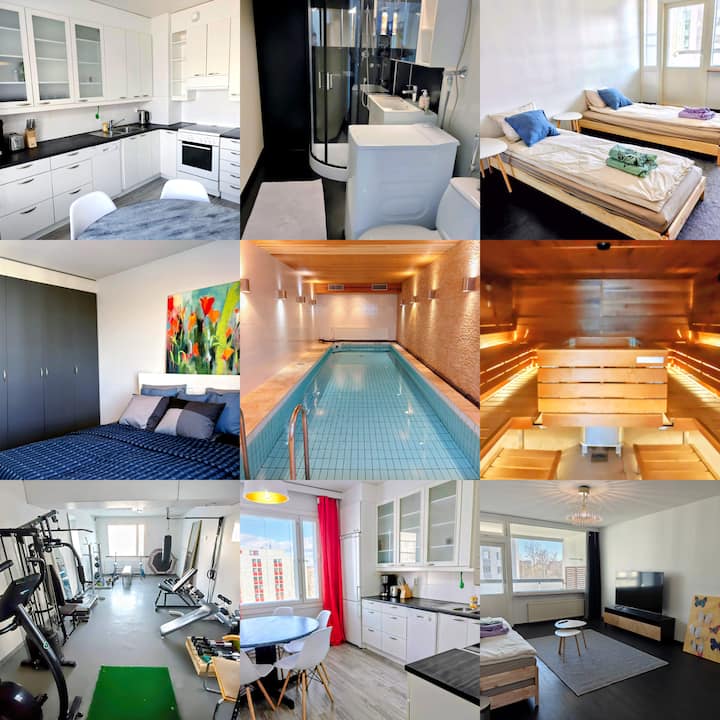 Luxury Nordic Stay In Helsinki | Pool, Gym & Sauna - Helsinki