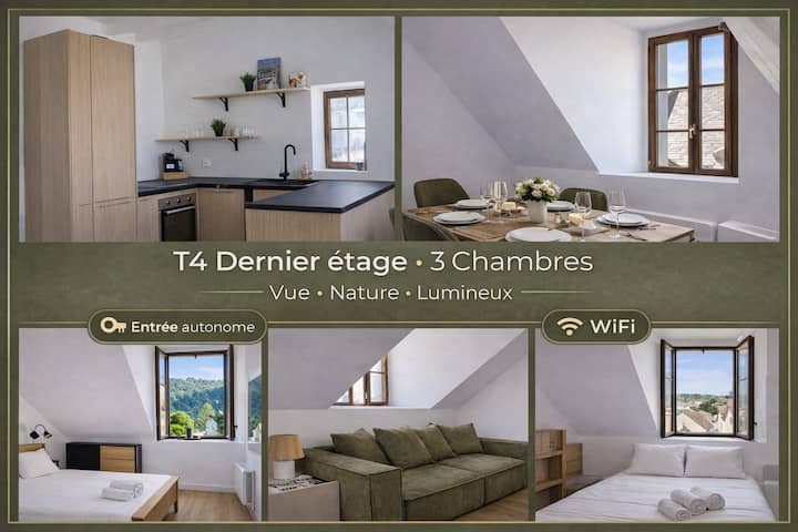 T4 Dernier éTage 3 Chambres Vue Nature Lumineux - Lac du Moulinet