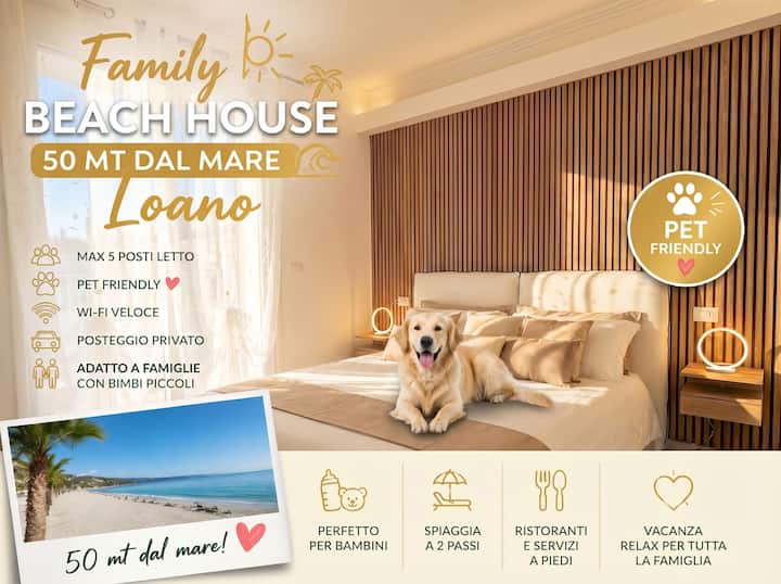 Family House 50m From Sea – 5 Guests + Pets - Loano