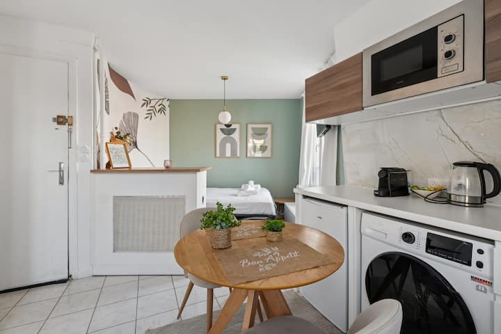 Studio Rénové à 2 Pas Du Métro - ibis Clichy Centre Mairie