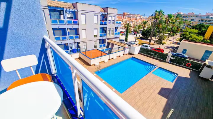 Sunny & Airy Pool View Apartment, 800 M Beach - Torrevieja