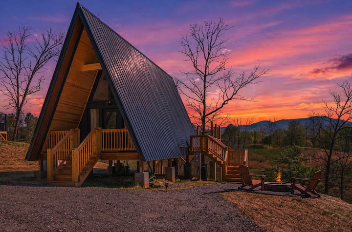 Couples Retreat 1br | Hottub, Firepit, Mountain Vw - Cherokee, NC