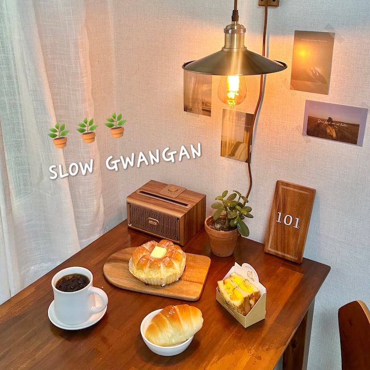 ℕ𝔼𝕎 | 1 Min To Gwangan St. |3 Guests |Short-term - Busan