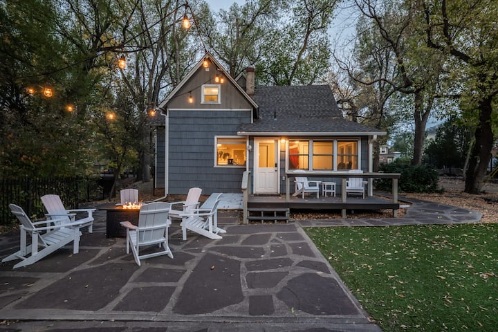 Creekside Firepit | Giant Chess | Outdoor Dining - Colorado Springs, CO