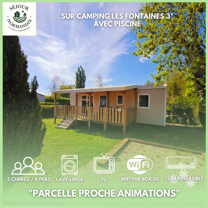 Mobilhome 3ch/6p - Wifi - Tv - Camping 3* (27) - France
