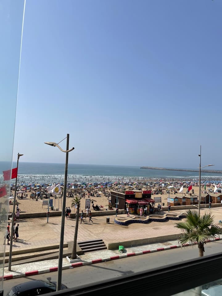 Sea View 3br Safe Apt W/ Guard | Mehdia Beach - Kénitra
