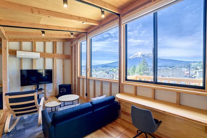 裾野まで望む富士山ビュー｜忠霊塔徒歩8分｜最大12名・広々一棟貸し！ - Lake Kawaguchi