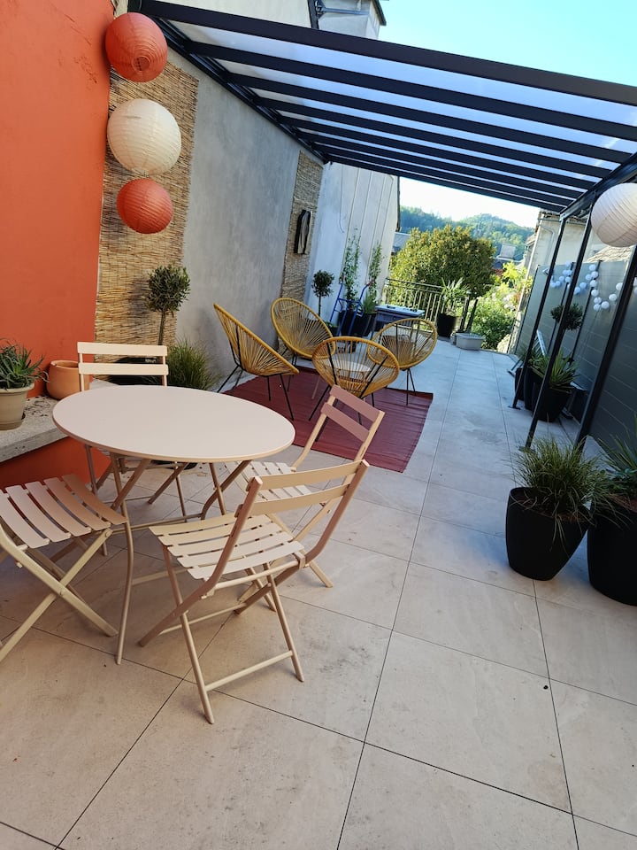 Grande Terrasse Centre Argentat 2 Chambres 3 Pers - Argentat-sur-Dordogne