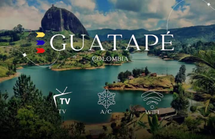 New Cozy Apt+wifi+kitchen+ac+2 Br+tv@guatapé - Guatapé