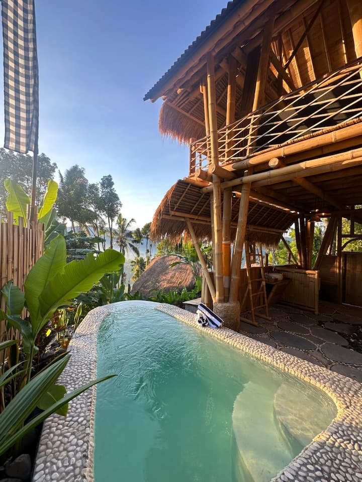 Tiny Villa Great View With Private Plunge Pool - Sidemen