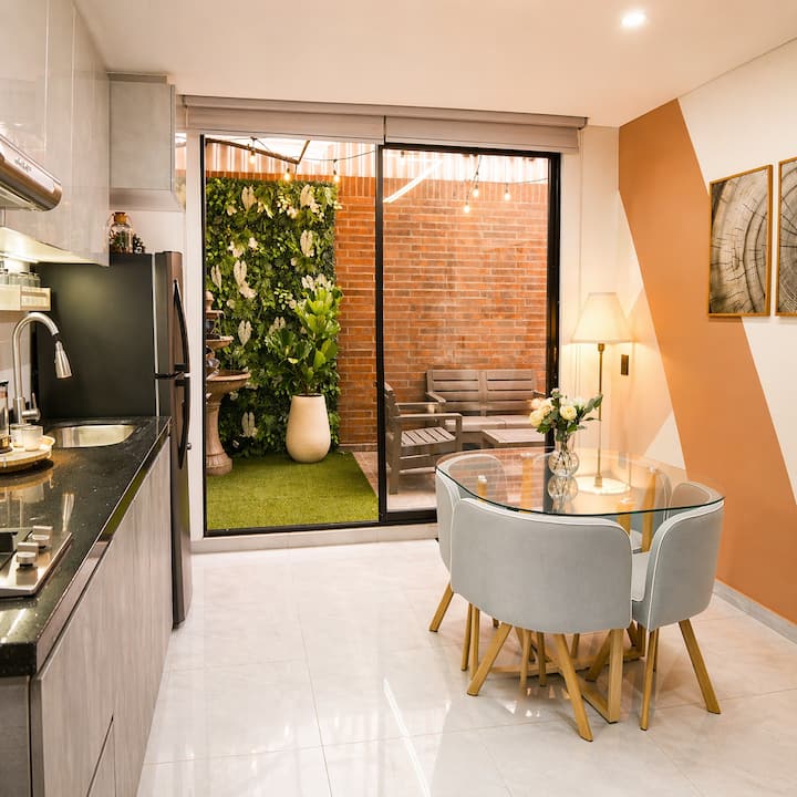 Bogotá Apto 104 Con Terraza Privada + Desayuno - Aéroport Bogota-El Dorado (BOG)