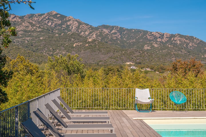 Villa Vue Montagne 4chambres Piscine Privée - Porto-Vecchio