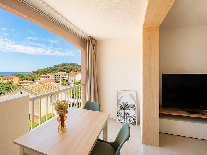 Studio Rénové, Vue Mer, Piscine, Plage à Pied - Agay Plage