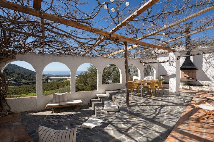 House With Patios, Indoor Pool And Sea Views - Costa Tropical