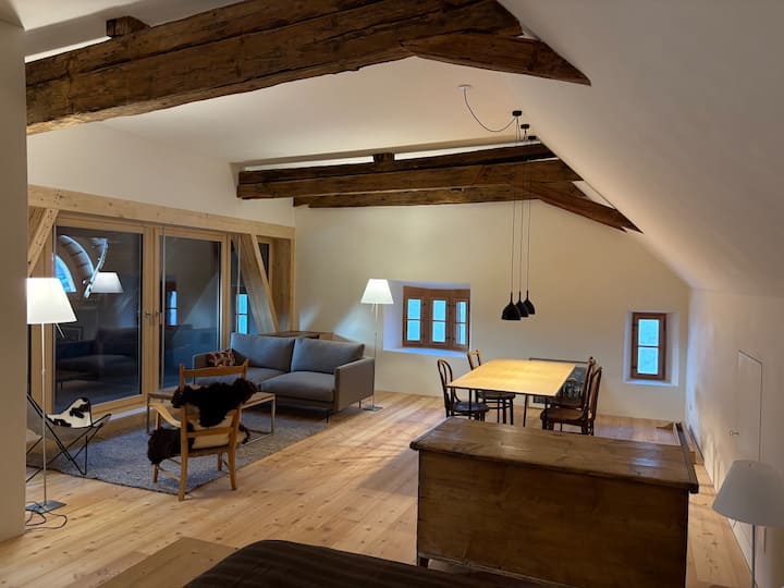 Loft Im Historischen Engadiner Haus, Guarda - Guarda