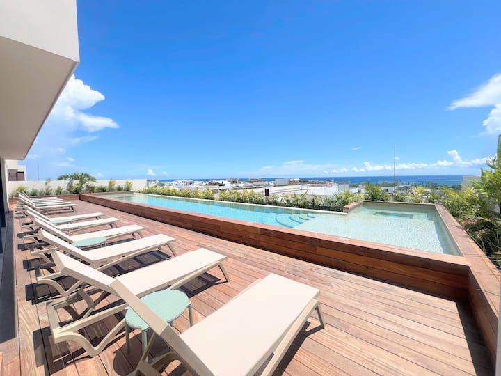 Hidden Gem In Playa | Walk To Beach + Rooftop Pool - México