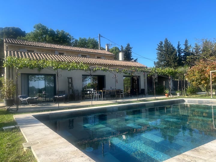 Mas En Pierre Avec Piscine Vue Vignes + Dépendance - Vacqueyras