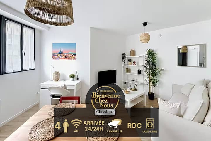 T1 Bis Moderne & Cosy Au Rdc - 4 Pers - Centre - Clermont-Ferrand