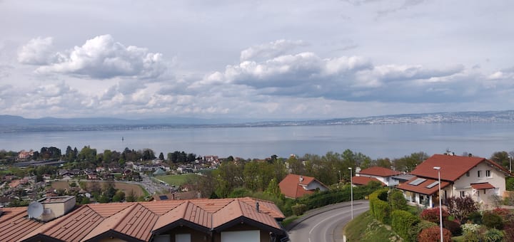 Deux Chambres Et Une Mezzanine Avec Belle Vue Lac - Thonon-les-Bains