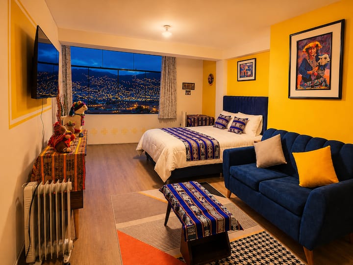 Suite Blue Yellow Con Arte Y Vista Panorámica - Peru