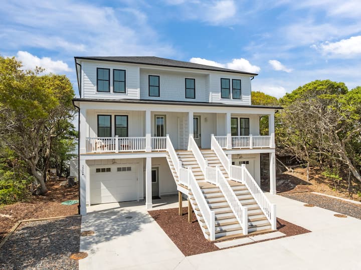 Sound Front Oasis | Pool, Dock + Elevator - Emerald Isle, NC