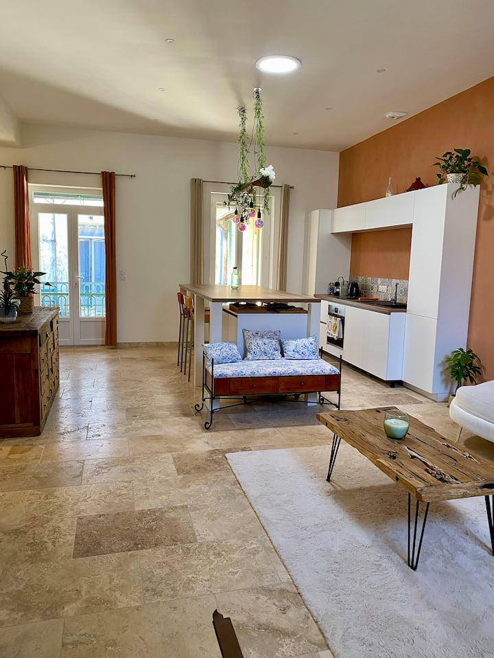 Appartement Esprit Loft Avec Balcon - Alès