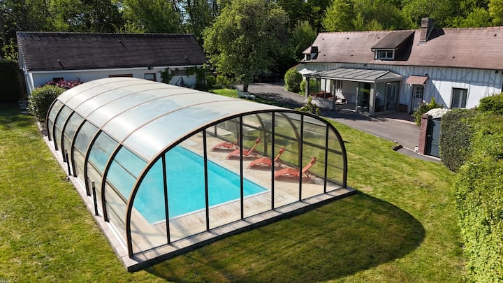 Gîte 15 Personnes - Piscine Couverte - 1h De Paris - Château du Champ de Bataille