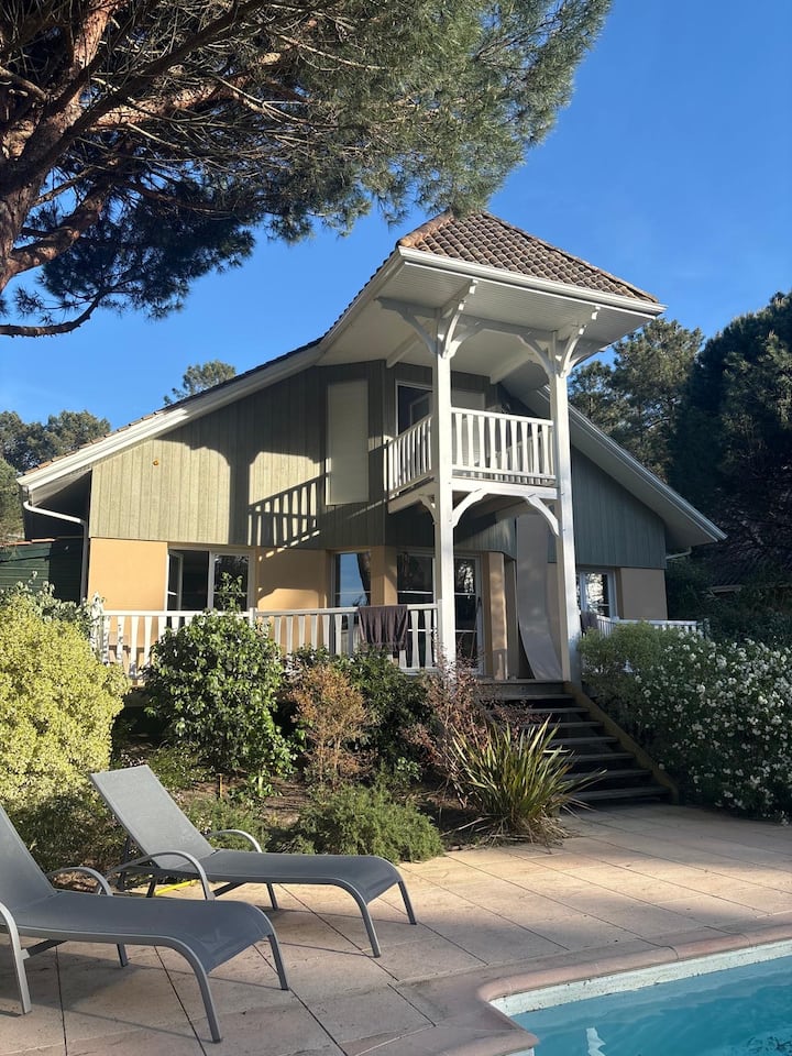 Charmante Villa Avec Piscine Proche De L'océan - Lacanau Océan