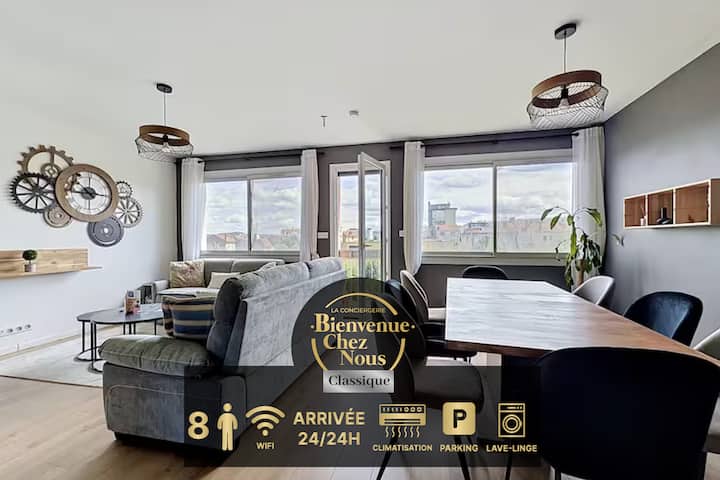 Spacieux 8 Pers + Parking & Clim - Centre-ville - Clermont-Ferrand