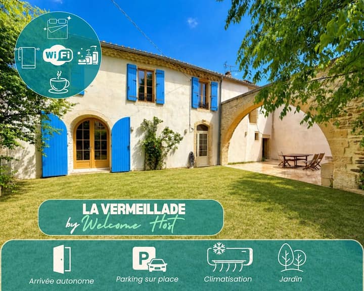 La Vermeillade, Maison En Pierre 8 Pers - Calvisson