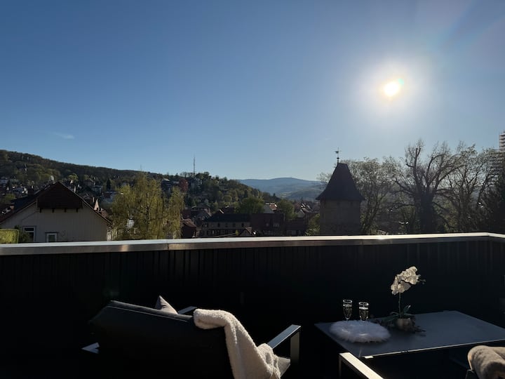 Schlossnah Wohnen Mit Dachterrasse & Brockenblick - Wernigerode