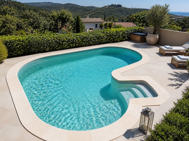 Villa Vue Mer 8 Personnes Avec Piscine Privée - Bormes-les-Mimosas