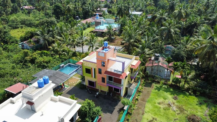6bhk Seabreeze Nature Embrace-glitzvilla With Pool - Alibag