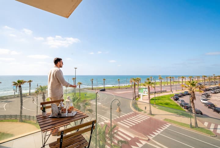 Atlantic Blue: 3br Ocean View Rabat Corniche - Rabat