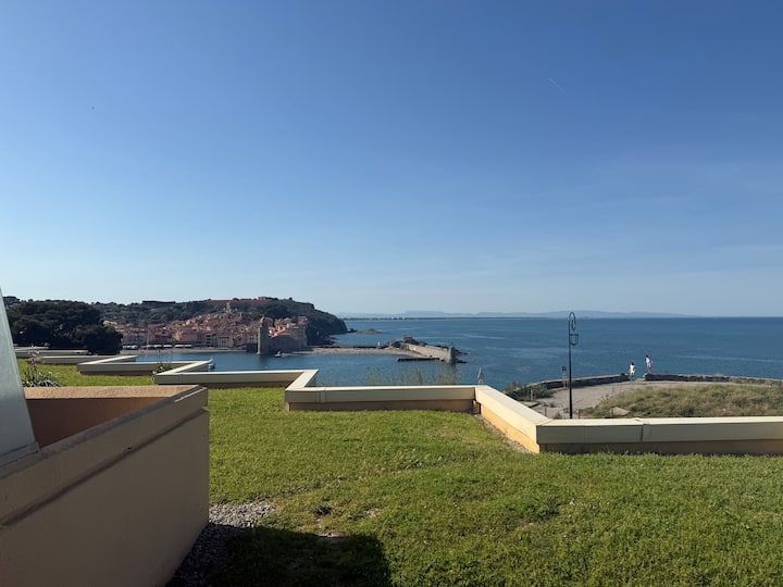 "La Mirande" Studio Cabine Avec Terrasse Vue Mer. - Collioure
