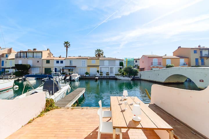 Port Grimaud Maison 2 Chambres - Clim Amarrage - Grimaud