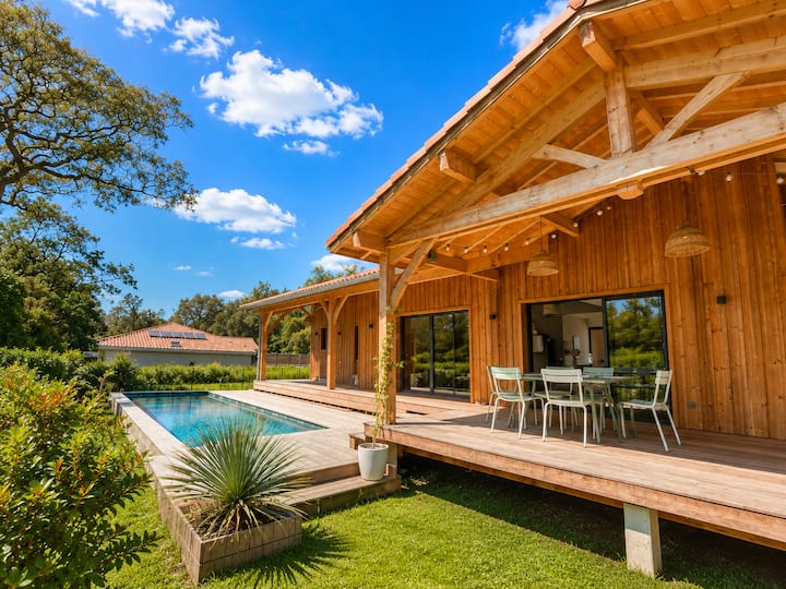 Sable Et Pins, Magnifique Maison Bois Climatisée - Pays basque français