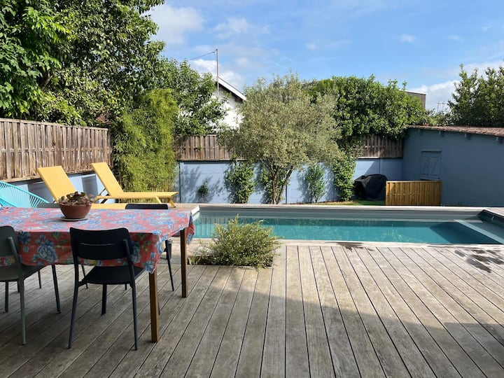 Maison Climatisée Avec Piscine Au Coeur Du Bouscat - Bordeaux