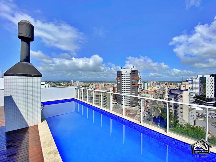 Soul Flat: Vista Pro Mar E Pôr Do Sol Na Cobertura - Torres
