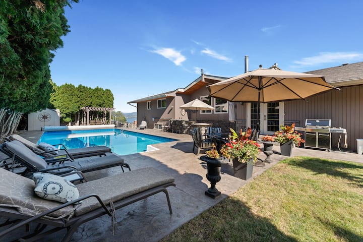 Sunnyside Oasis-panoramic Lakeview,4br,20x40 Pool - West Kelowna