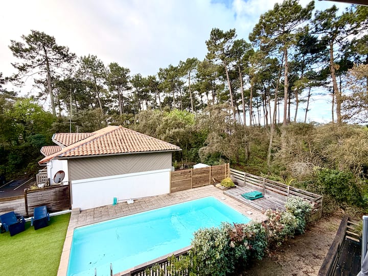 Maison Mitoyenne 3 Chambres Vue Forêt Et Piscine - Hossegor