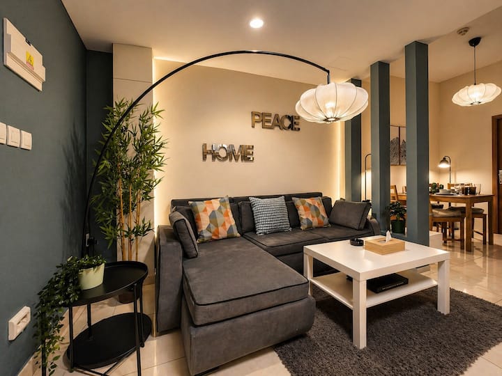 Zen Japandi 1br | Balcony | Lusail Living - Qatar