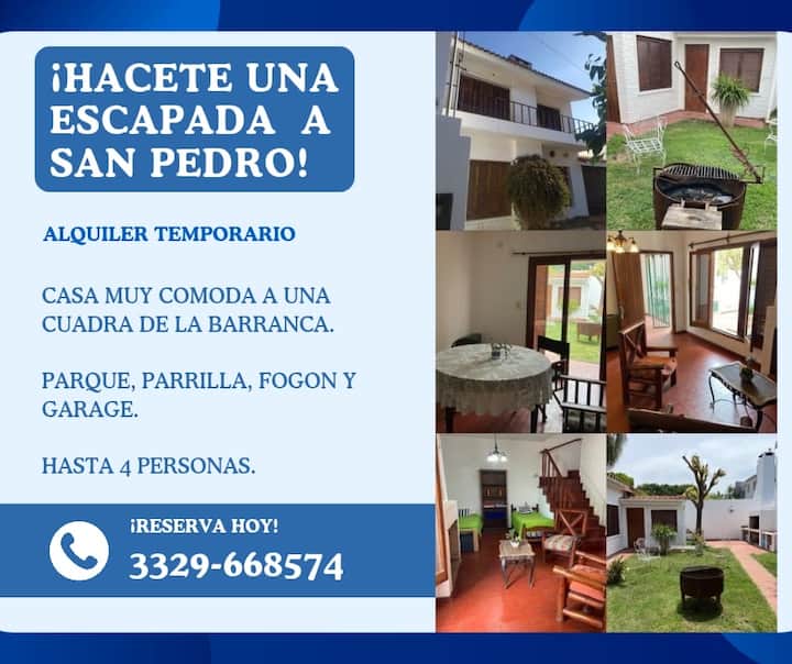 Chalet Mejor Ubicación - 4 Personas - San Pedro, Argentina