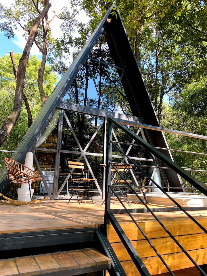 Cabaña En El Bosque | 4 Pax + Terraza Y Fogata - Querétaro