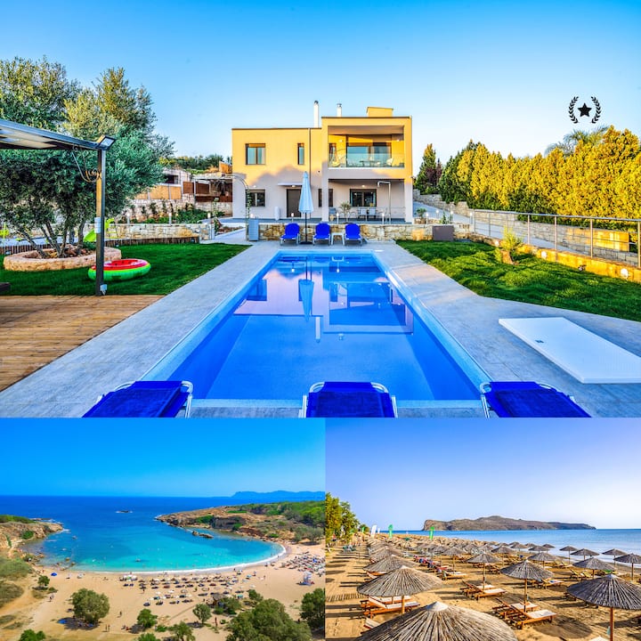 3' To Beach & Near Chania / Private Pool /Billiard - Chania